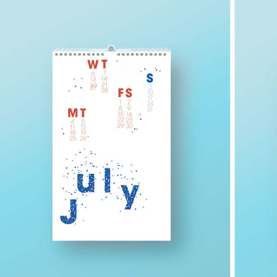 Typographic Calendar - betsy escobar | design portfolio