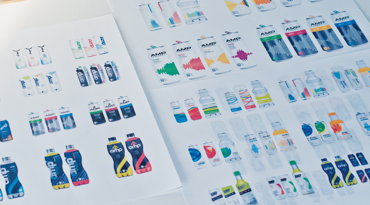 Amp Energy - Jenny Diep Graphic Designer