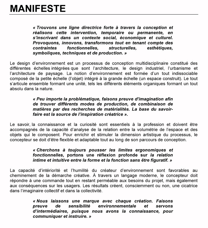 MANIFESTE DU DESIGN - SABINE RONDEAU