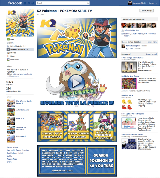 Pokemon - facebook Landing Page - Marianna Picchi