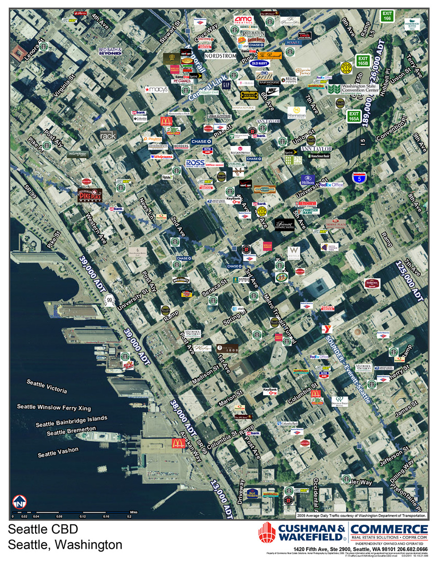 Seattle Retail Map - Erin Stuart Graphic Design