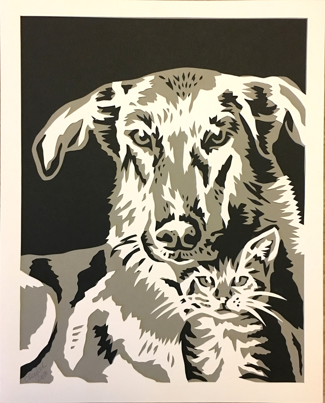 Kitten with her Dog - Casey Reeder