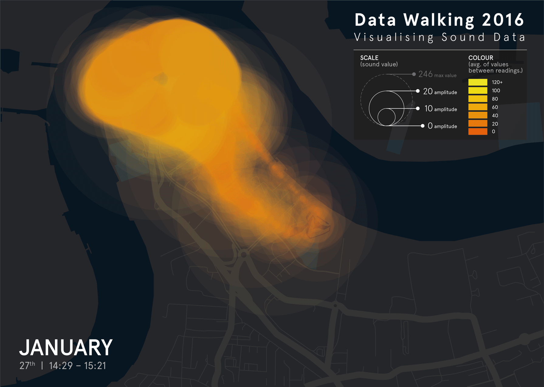 'Data Walking' Sound Visualisation - Calum Hale | Designer