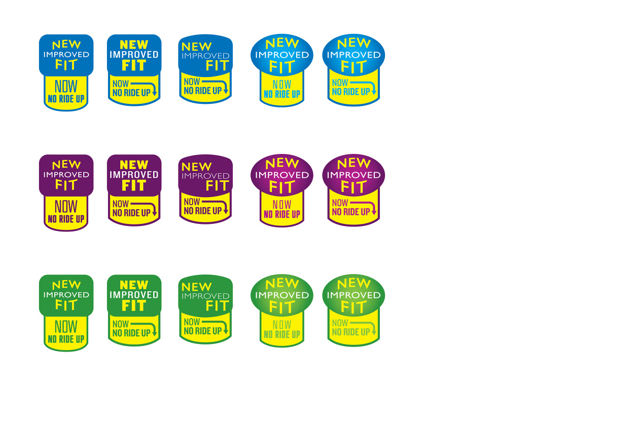 Hanesbrands New Improved Fit Sticker - Grace Kooken Design and Illustration