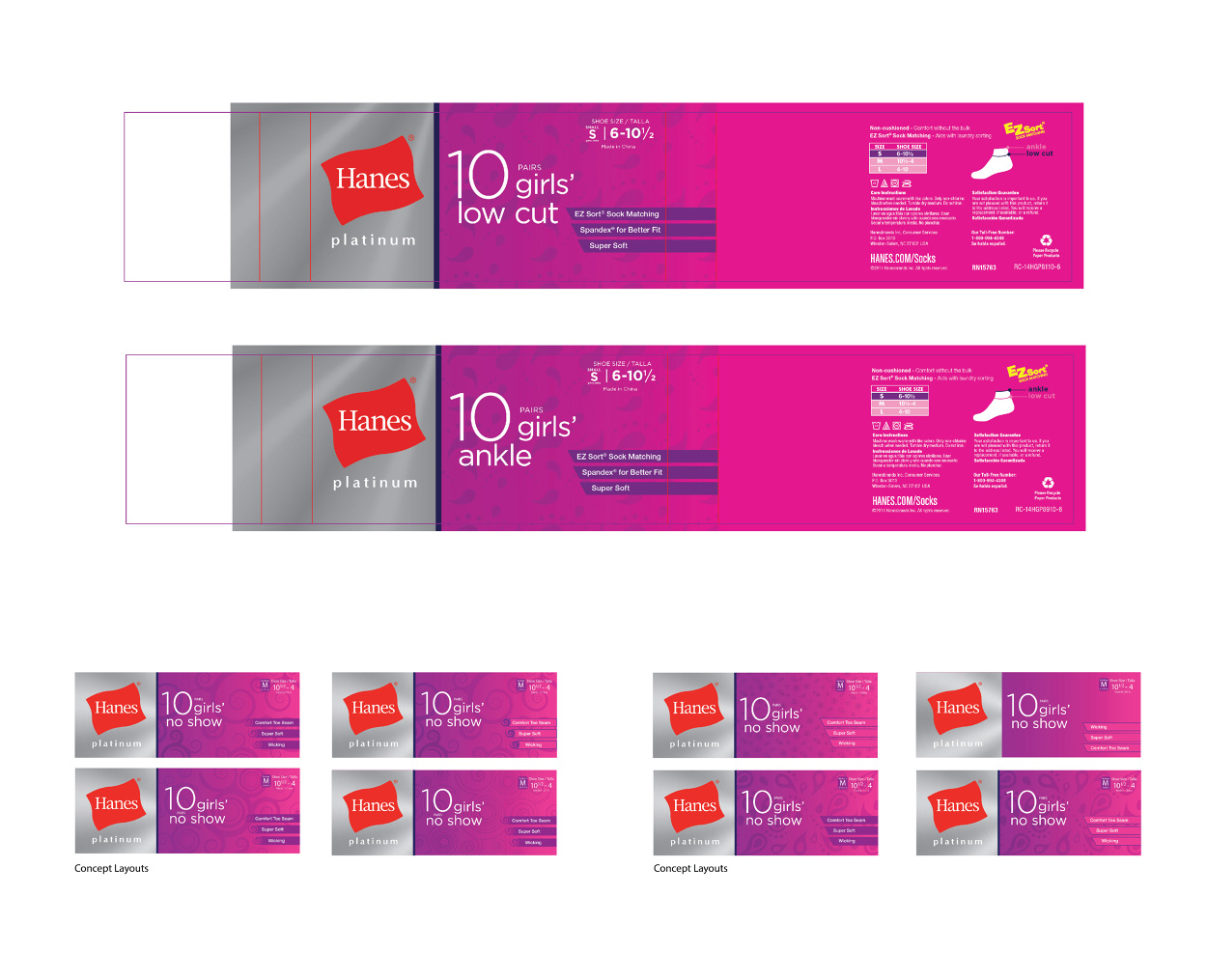 Hanesbrands Packaging - Grace Kooken - Graphic Design and Photography