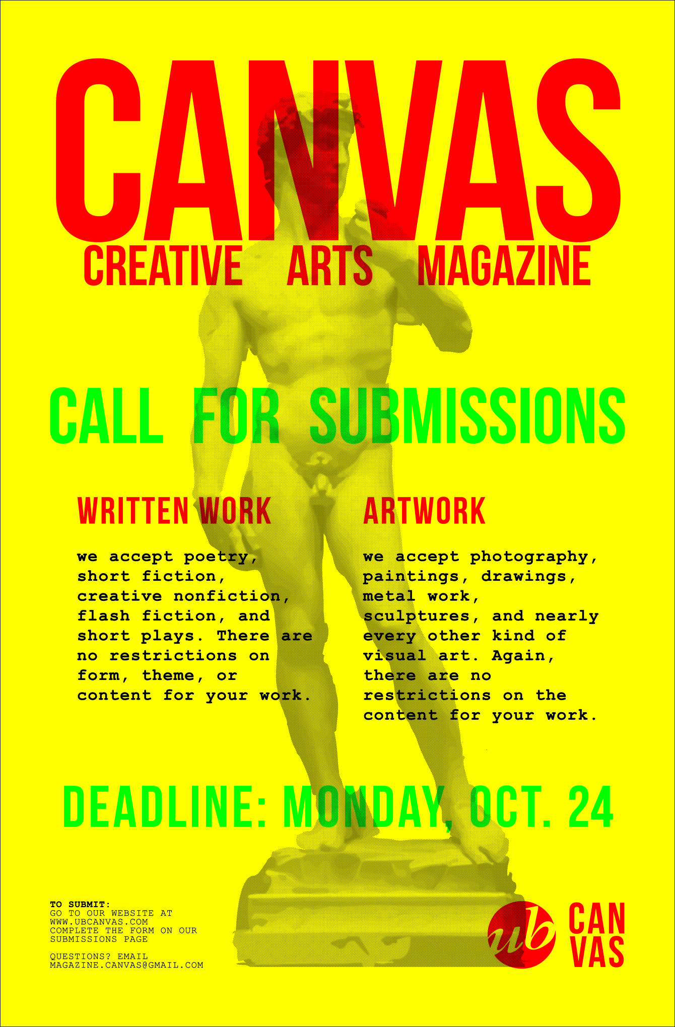 Submissions Canvas Creative Arts Magazine