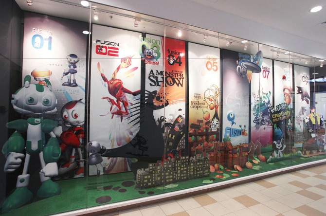 WALL ILLUSTRATIONS | EXHIBITION | WINDOW DISPLAY - Rainy graphics