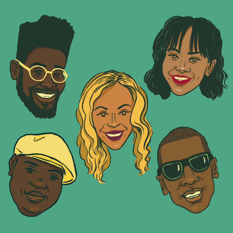Heads of Hip-Hop Portraits - Alexandra Beguez : Illustration & Comics
