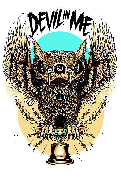DEVIL IN ME - Owl Tee - SURVIVAL - Illustration & Design