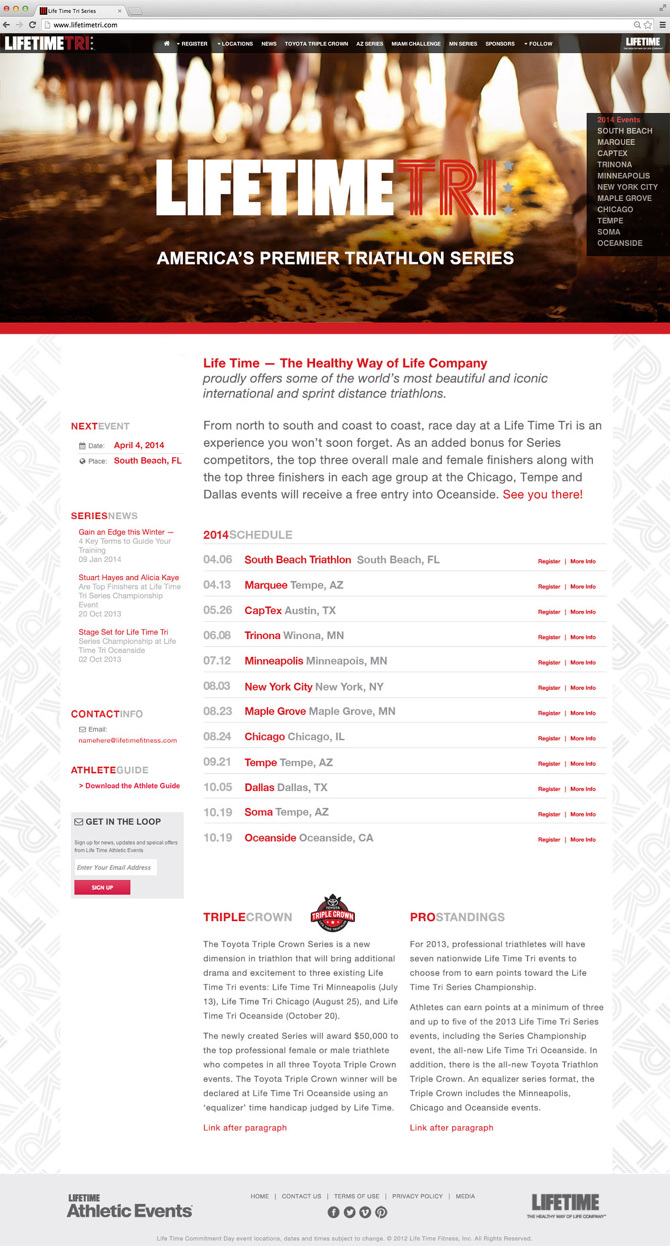 Life Time Fitness - Athletic Events - Ian James O'Neill