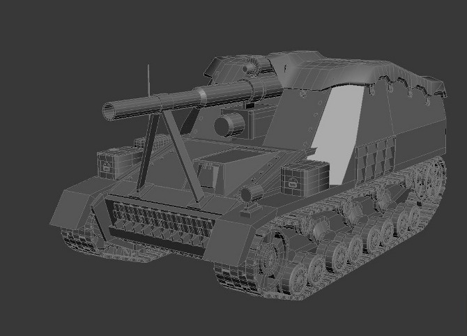 Hummel SD. Kfz 165 - High & Low poly Tank - Steve Chapman - Games ...