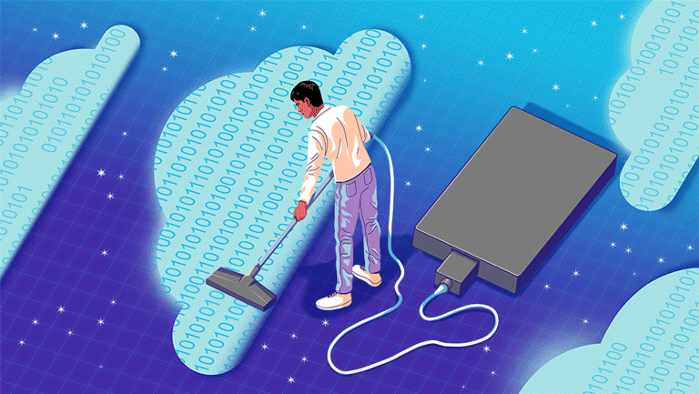 NYT Tech Fix: Cleaning up the cloud - Glenn Harvey Illustration