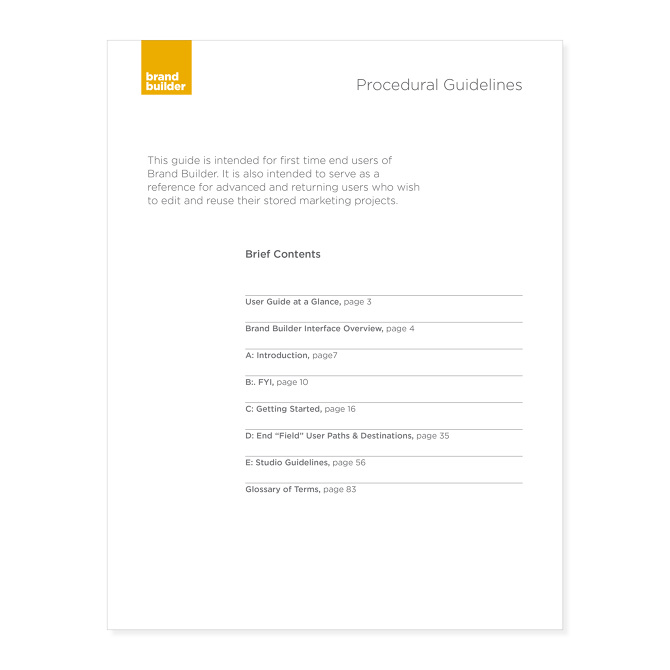Procedural Guidelines - BROOK GRFFIN | Art Director & Designer