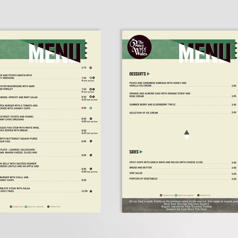 POW Menu Design - Lissy Morse