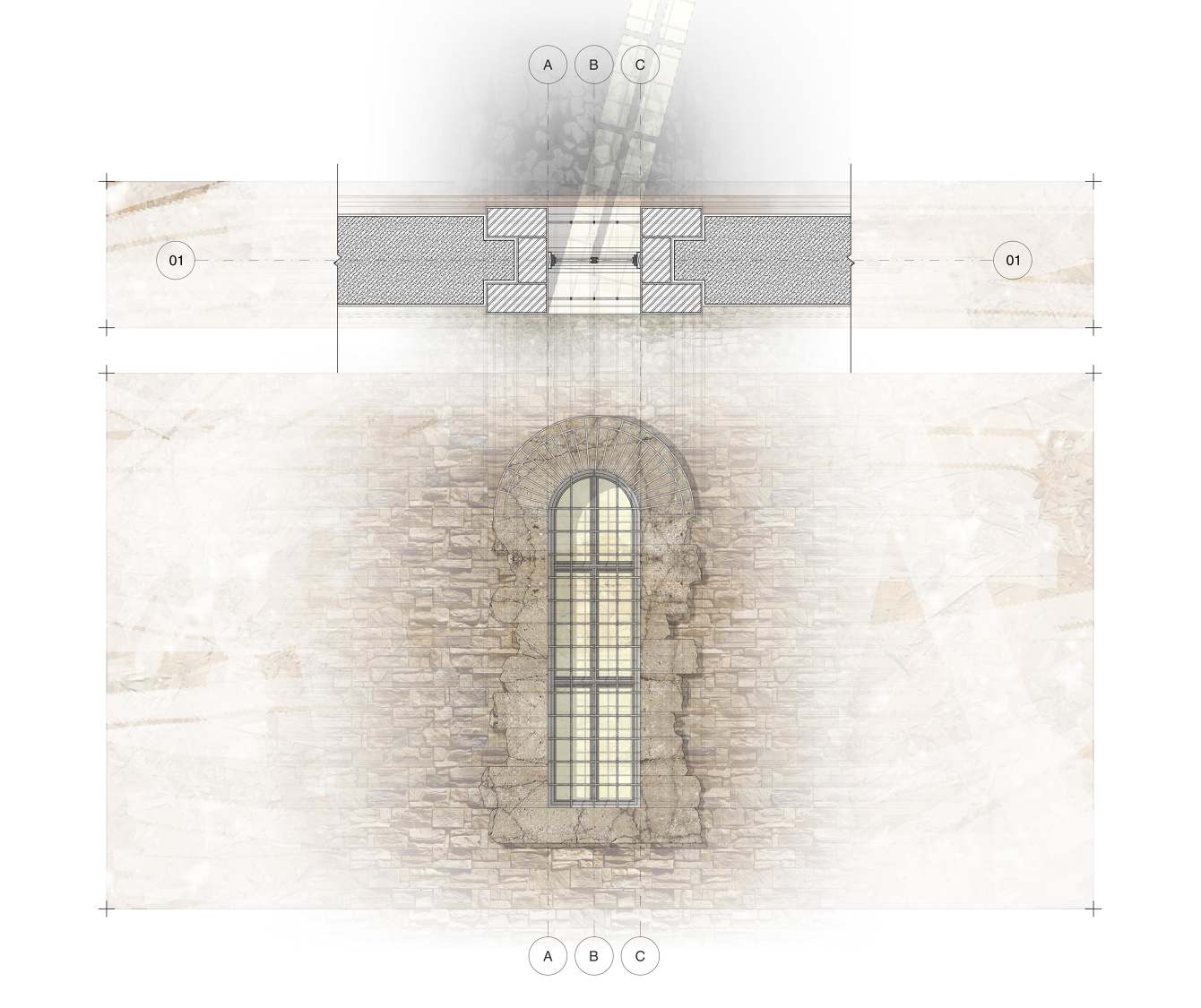 Historic Window Rendering Detail - Sam Whitburn - Interior ...