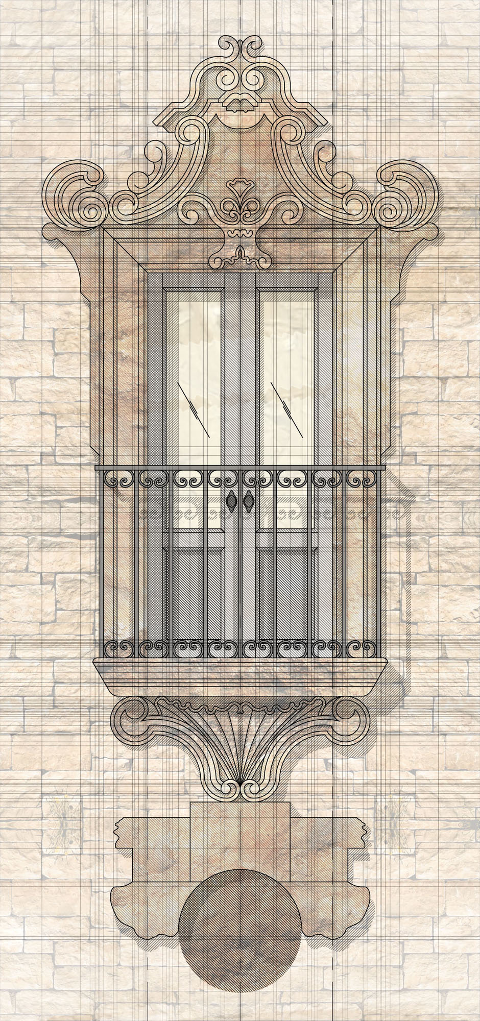 Historic Window Rendering Detail - Sam Whitburn - Interior ...