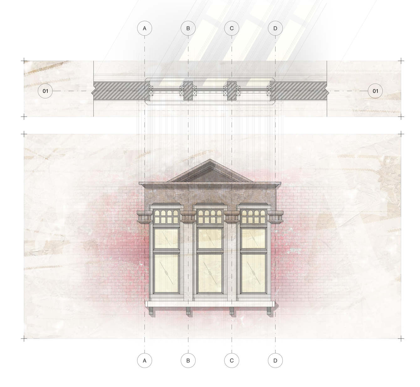 Historic Window Rendering Detail - Sam Whitburn - Interior ...