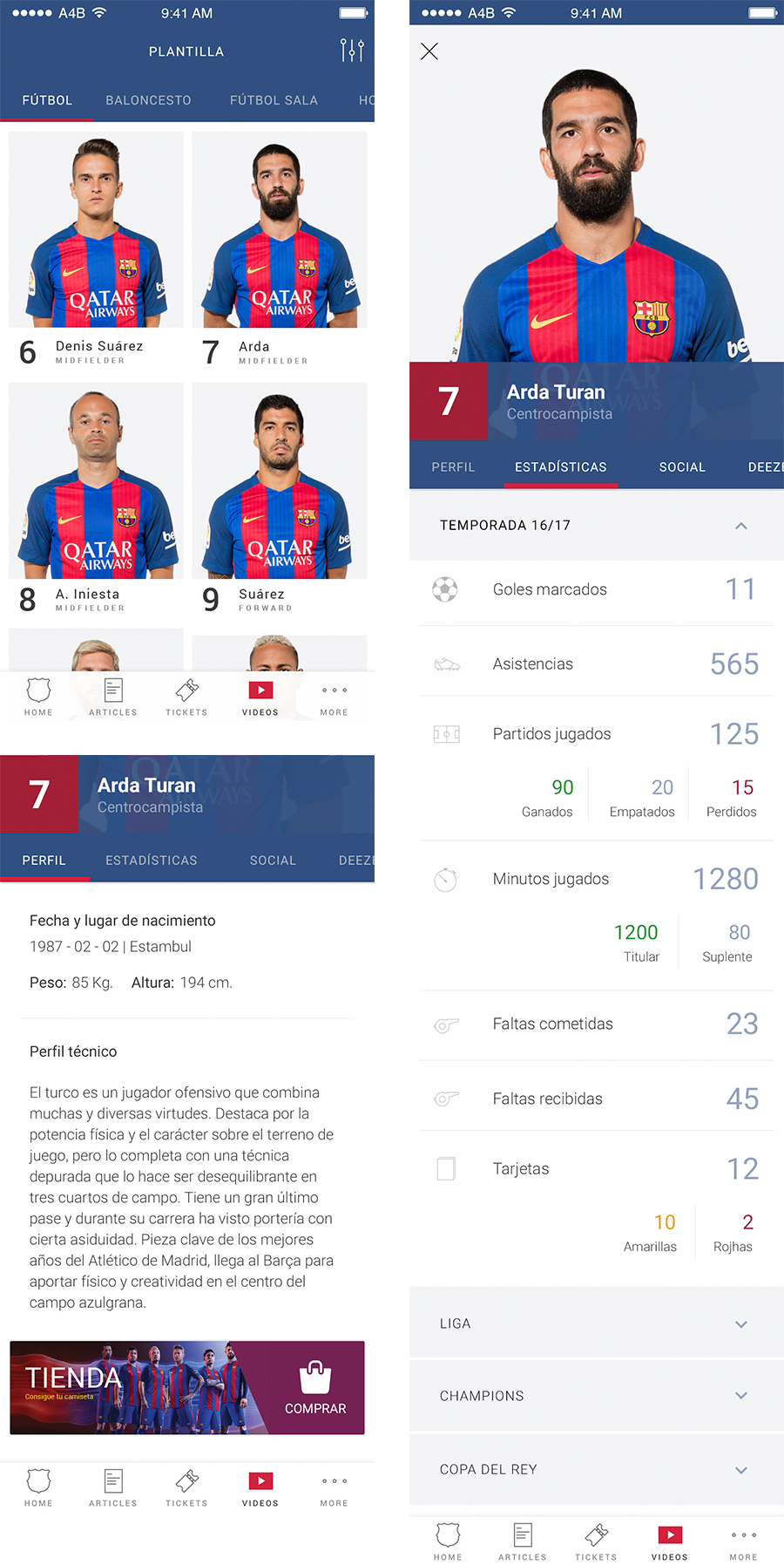 FC Barcelona - App Oficial - Pablo Díaz | UX - UI - Research