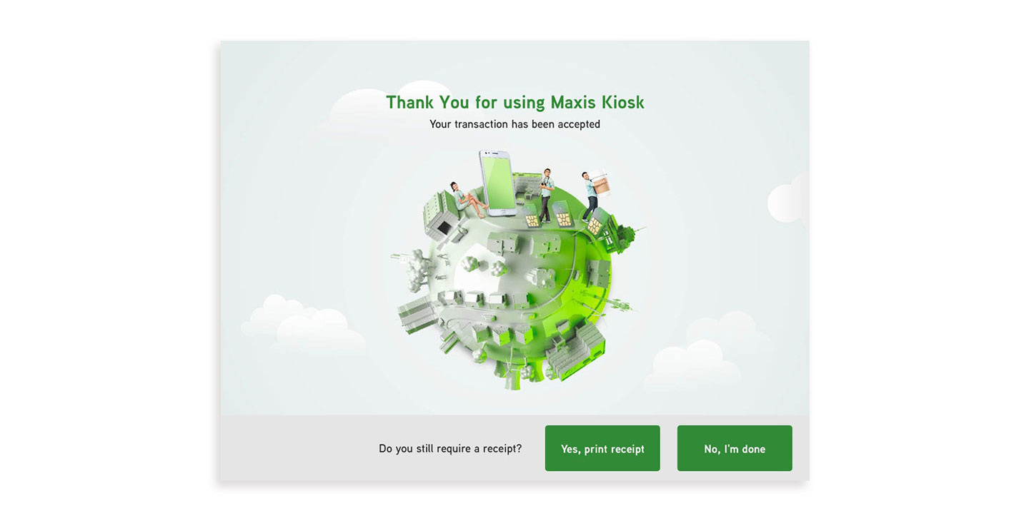 Maxis Kiosk Screen - Ning's