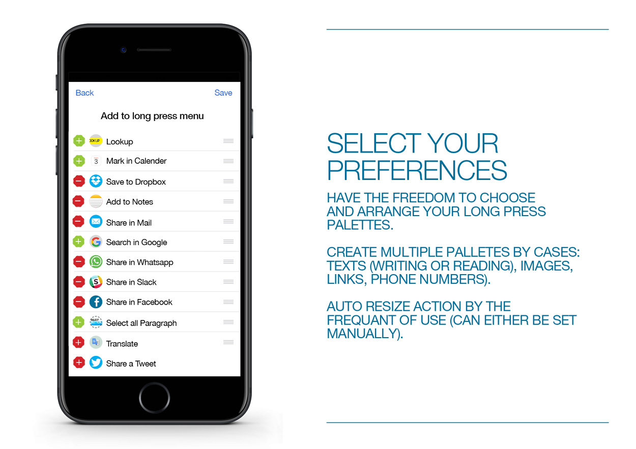 Long press Menu (app) - Bensho Studio