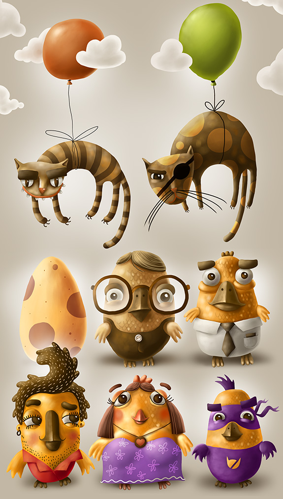 iOS Game: Fur & Feather - Fil Dunsky illustrations
