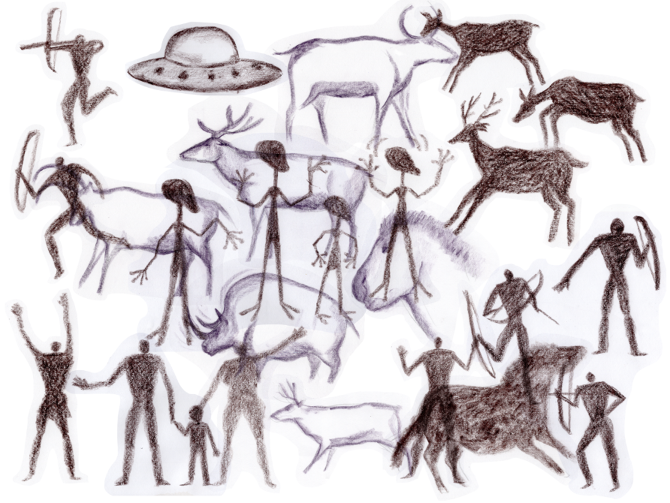 Cave Painting Pattern - Sayada Ramdial Illustration