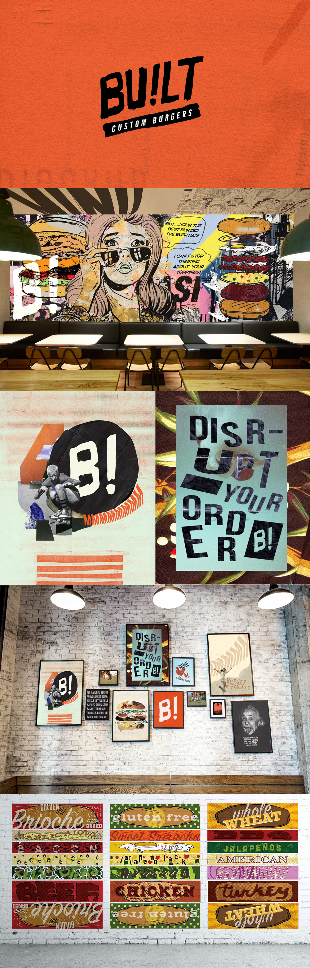 BU!LT Custom Burgers - Kevin Fenton Design