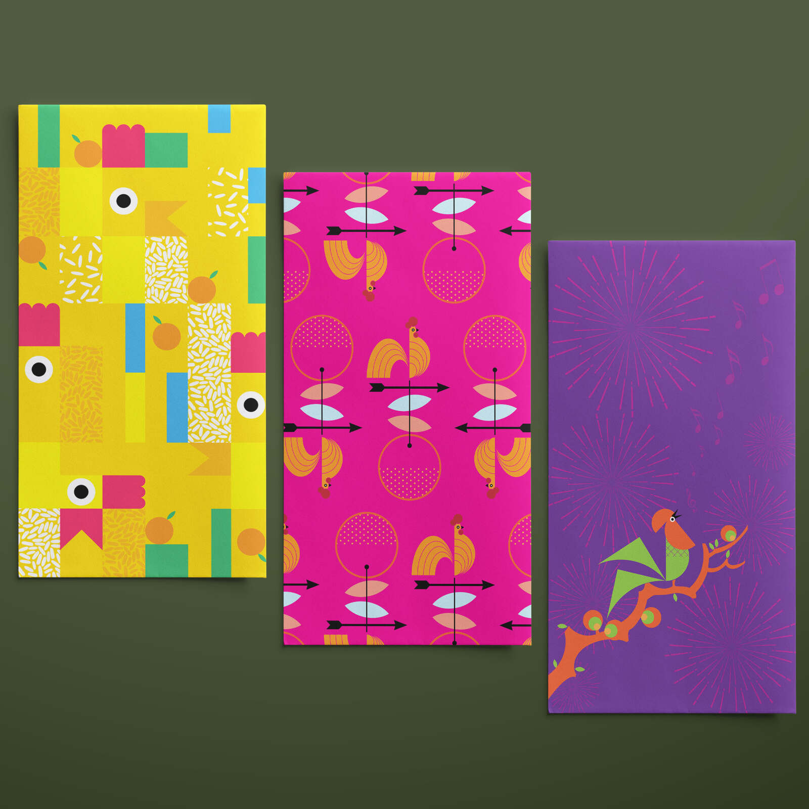 Shanghai Times Square Red Packets Design - Vegetable & Sun