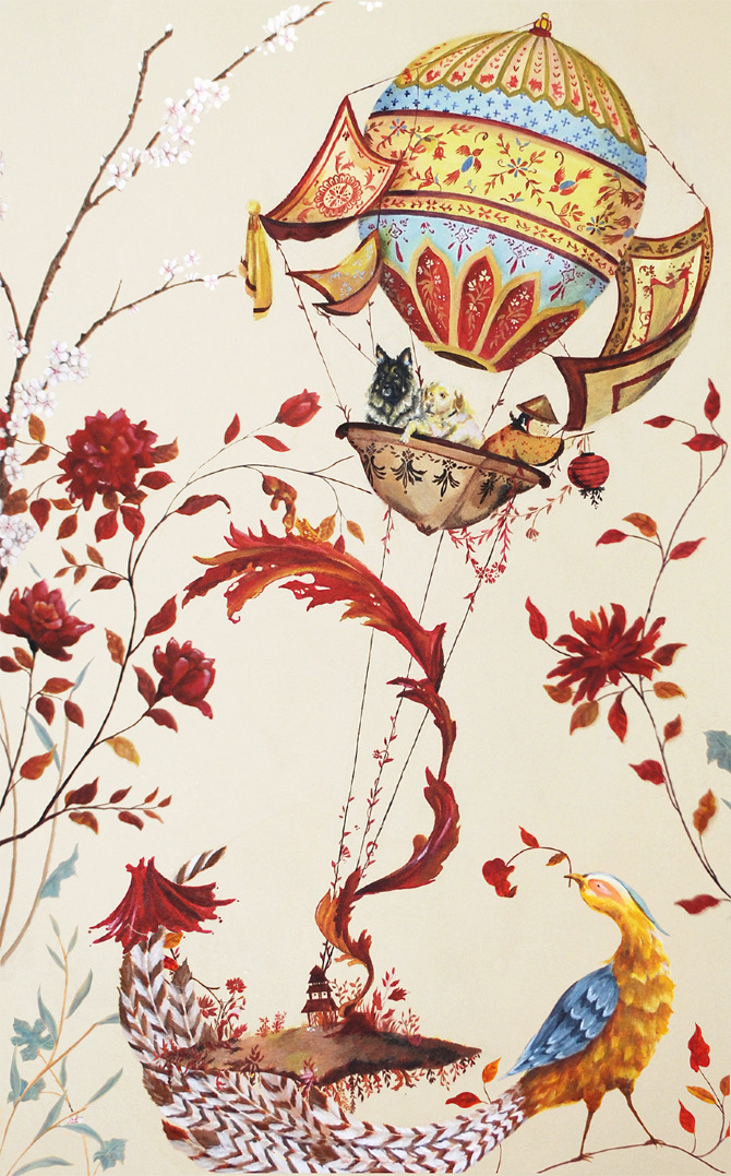 Chinoiserie Wall Mural - Clara Yee