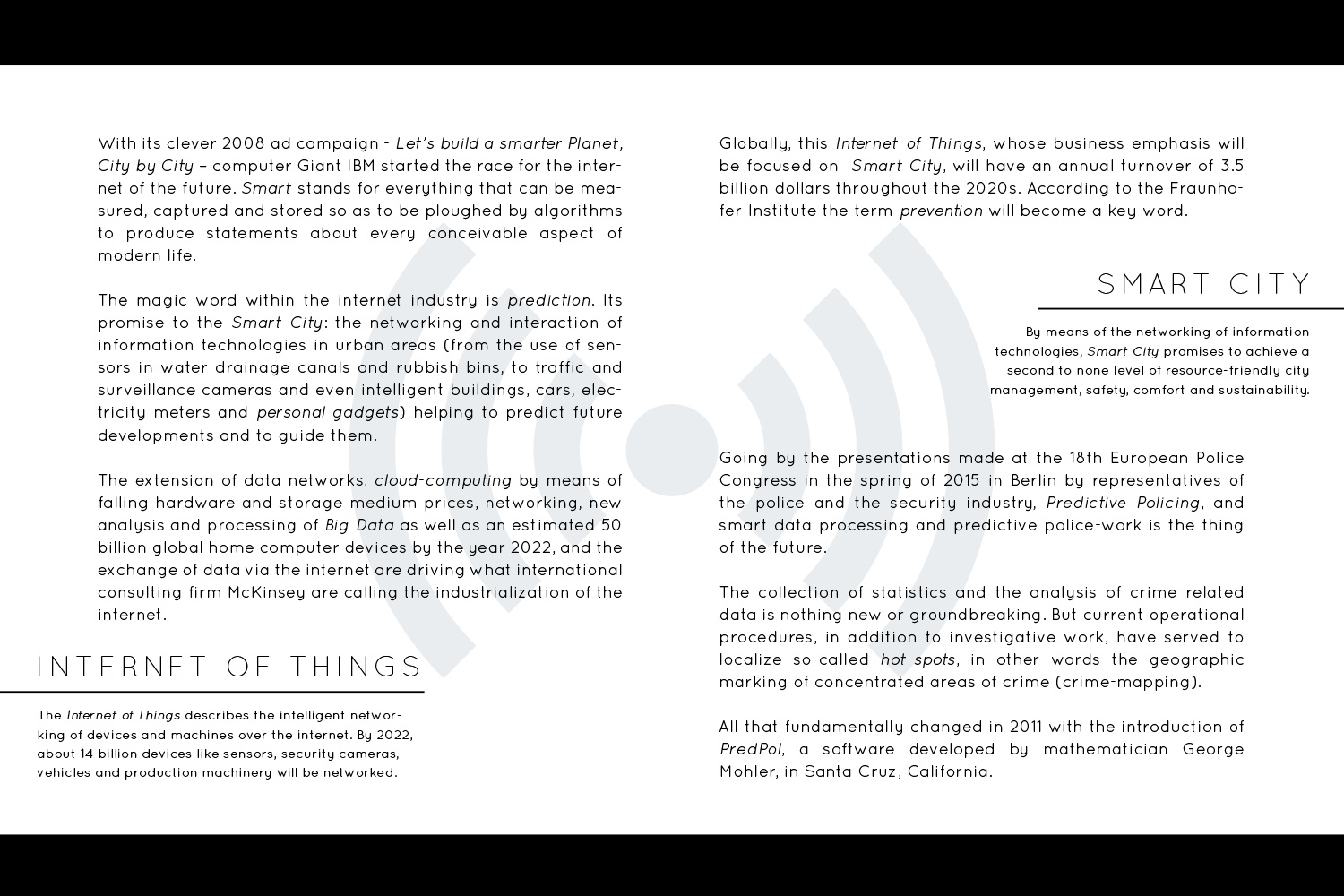 Pre - Crime Design Titles for a documentary. - Happy Graphic Designer