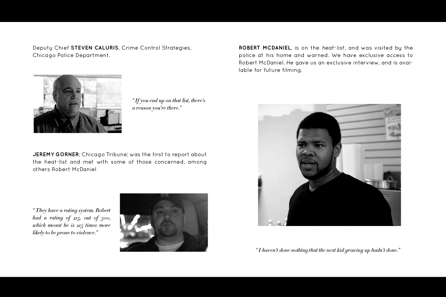 Pre - Crime Design Titles for a documentary. - Happy Graphic Designer