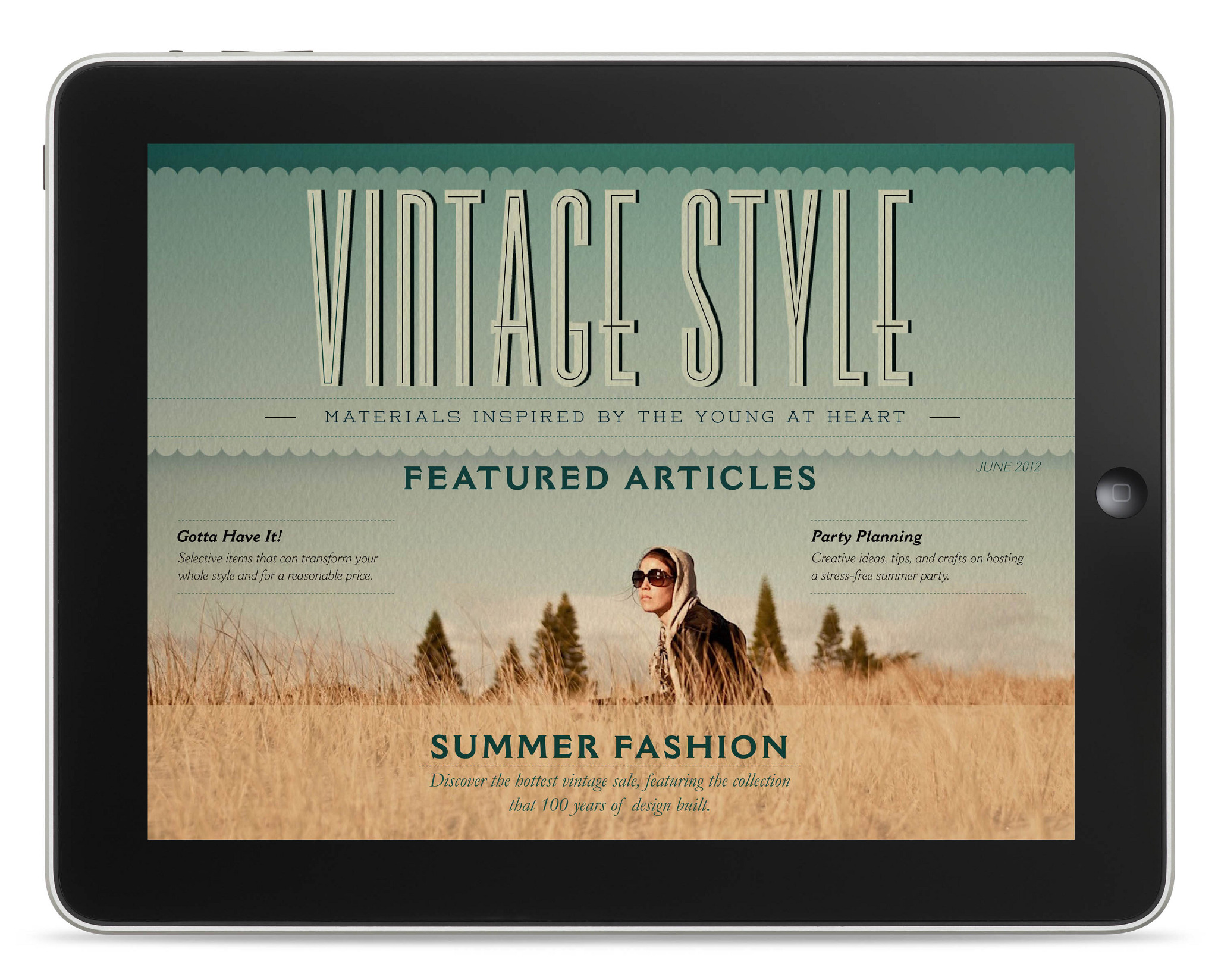 vintage style ipad app - Sonya Houston Design
