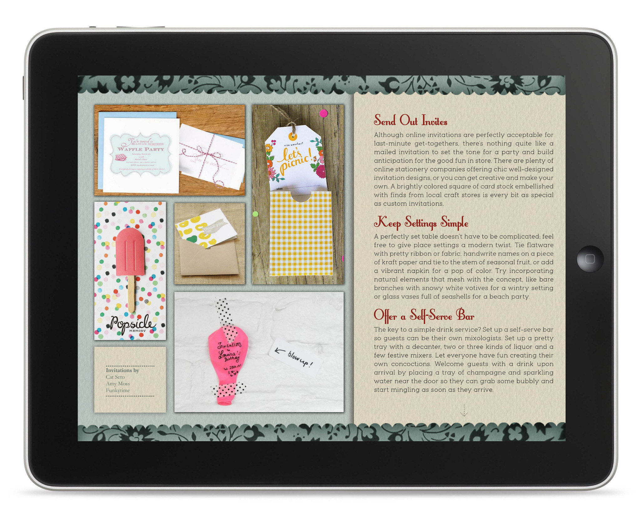 vintage style ipad app - Sonya Houston Design