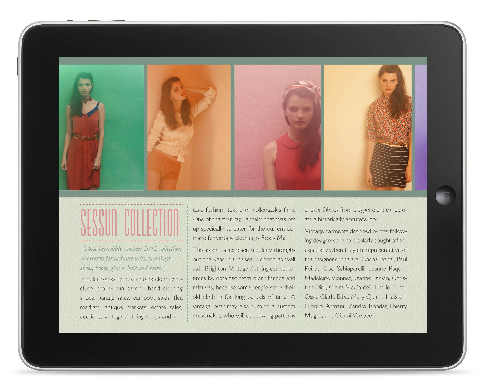 vintage style ipad app - Sonya Houston Design