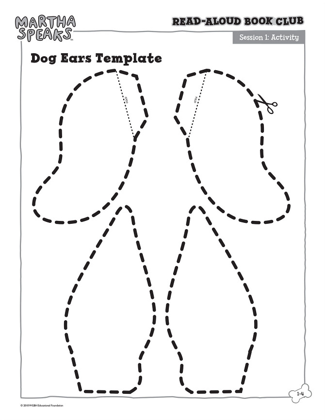 Printable Dog Ear Template Printable World Holiday