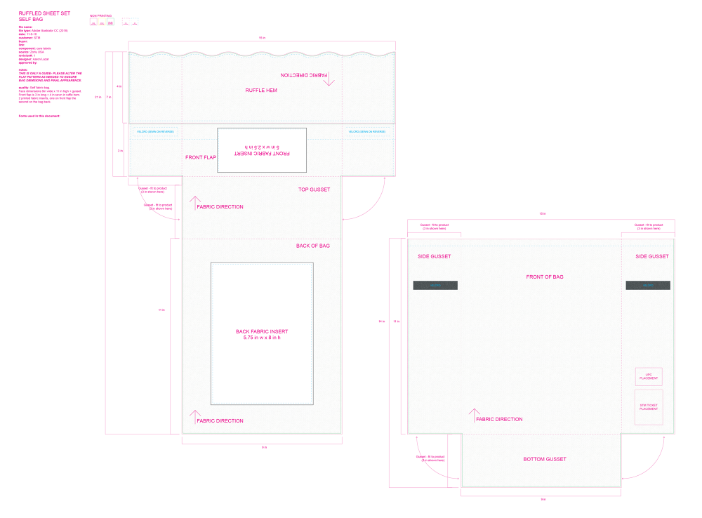 Ruffle Sheet Set Packaging - aaronclazar
