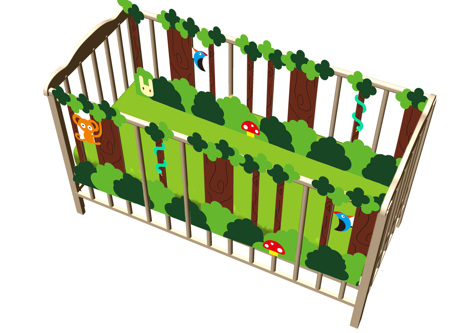 Forest Cot Bumper - ChengSiDesign