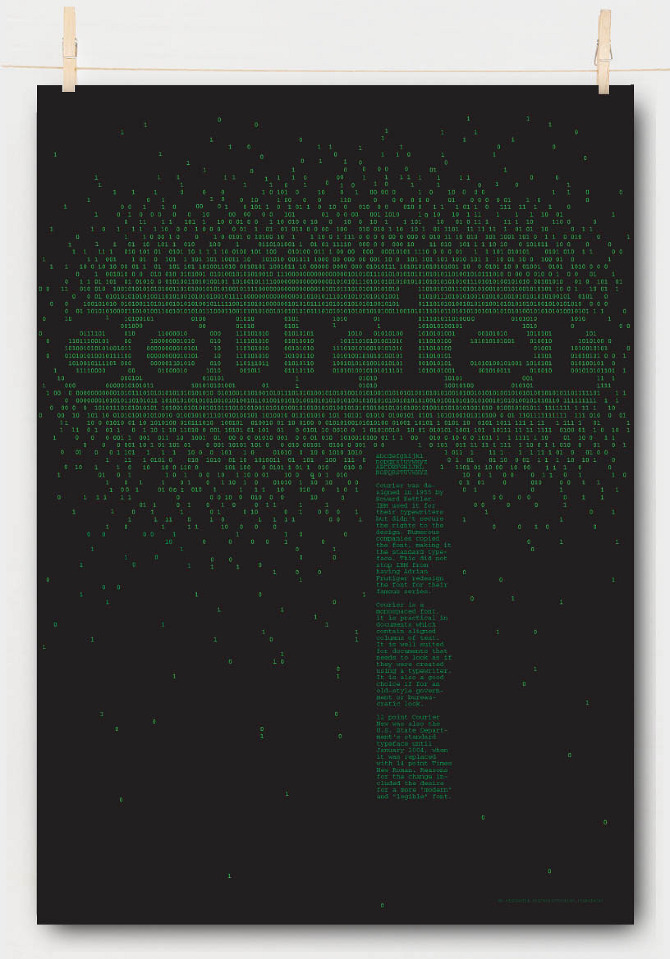 Courier Poster - miko says hi