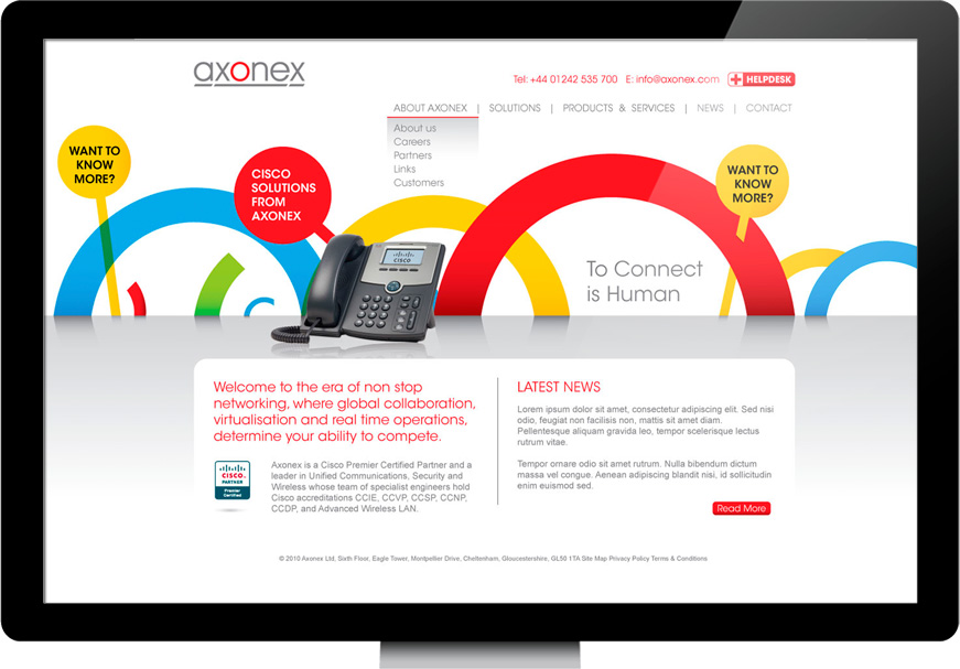Axonex homepage design - Baseline Grid