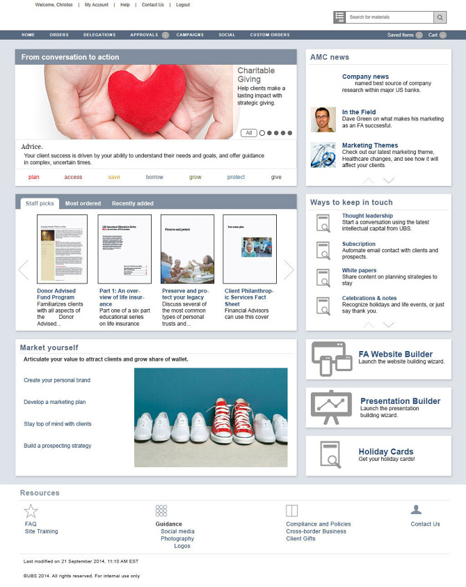Advisor Marketing Central - Adam Lowe Design