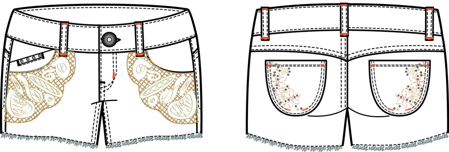 Illustrator Flat Sketches - Kelly Marie Hickman