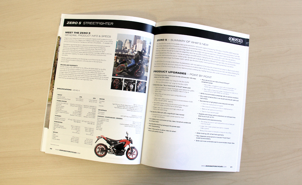 Zero Motorcycles Dealer Kit Brochure - Jayson Reduta :: Portfolio