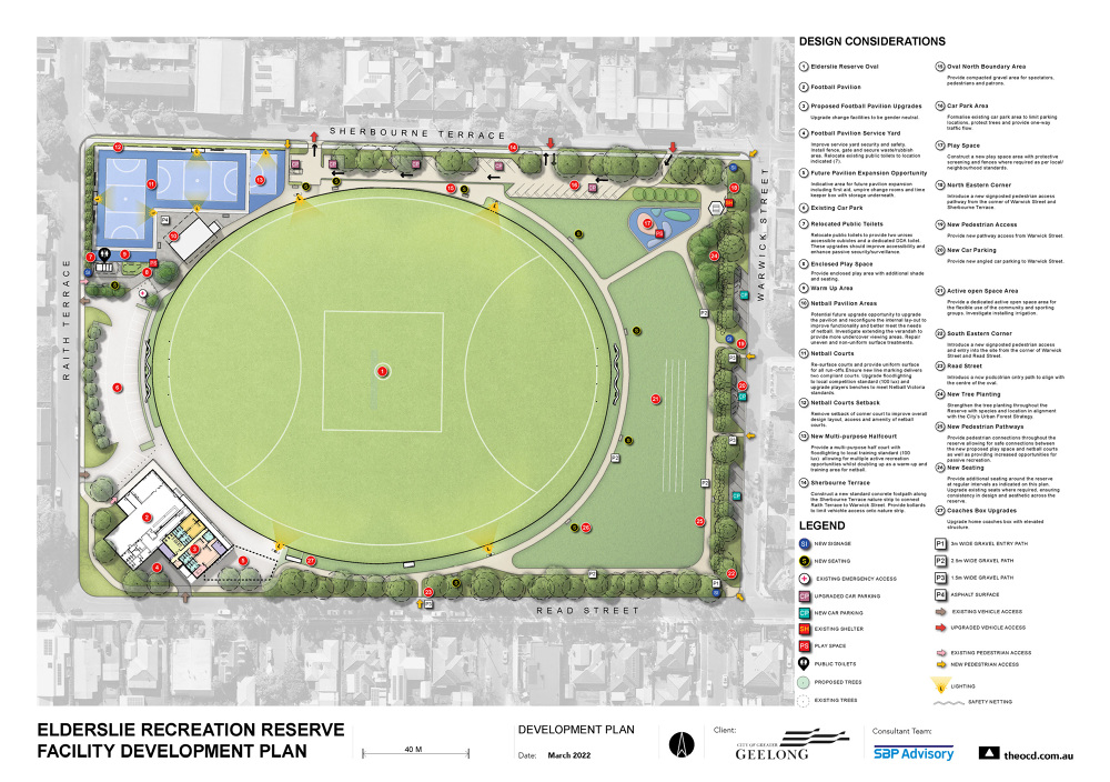 ELDERSLIE RESERVE FACILITY DEVELOPMENT PLAN - O-C-D