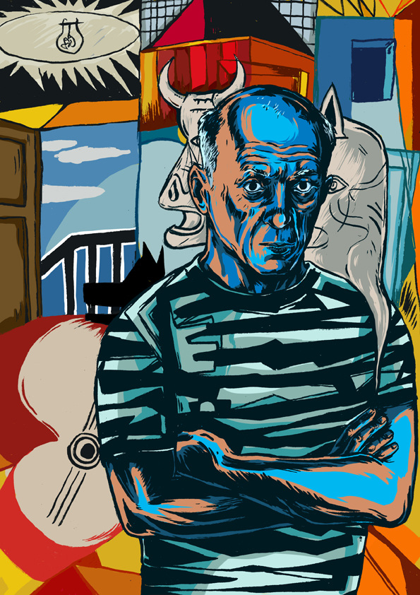 Famous Artists illustration Portraits - Nicolae Negura