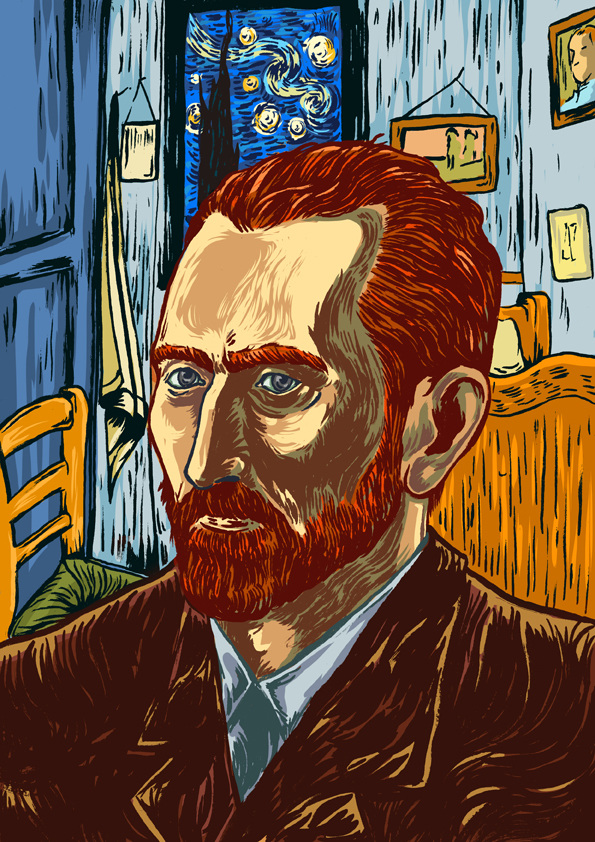 Famous Artists illustration Portraits - Nicolae Negura