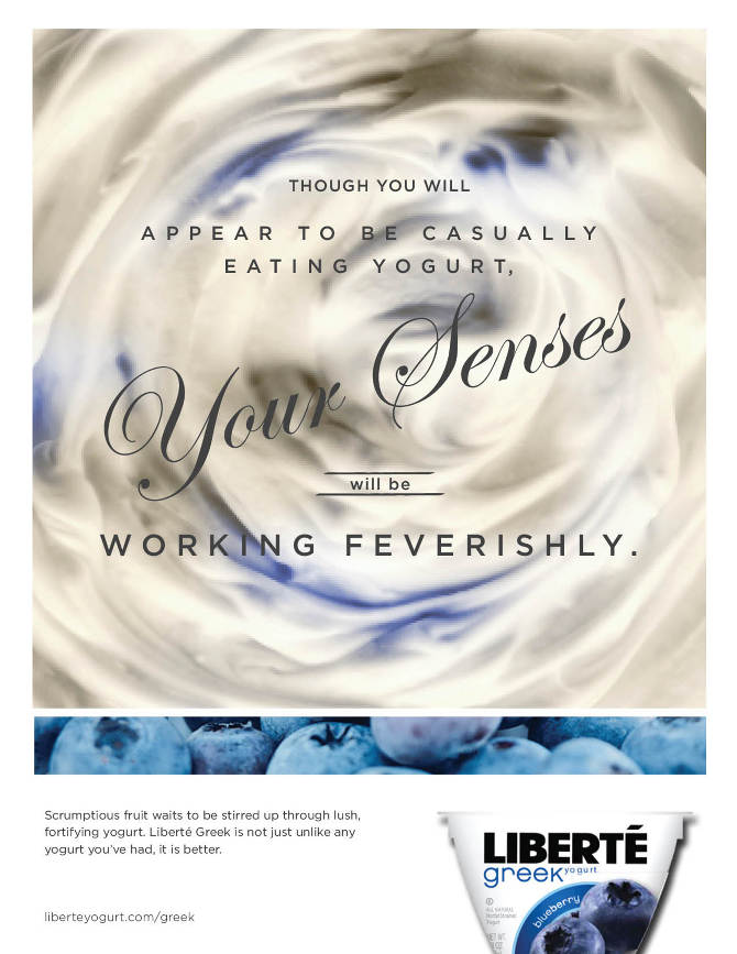 Liberté Yogurt Print Ads - mandersen-creative