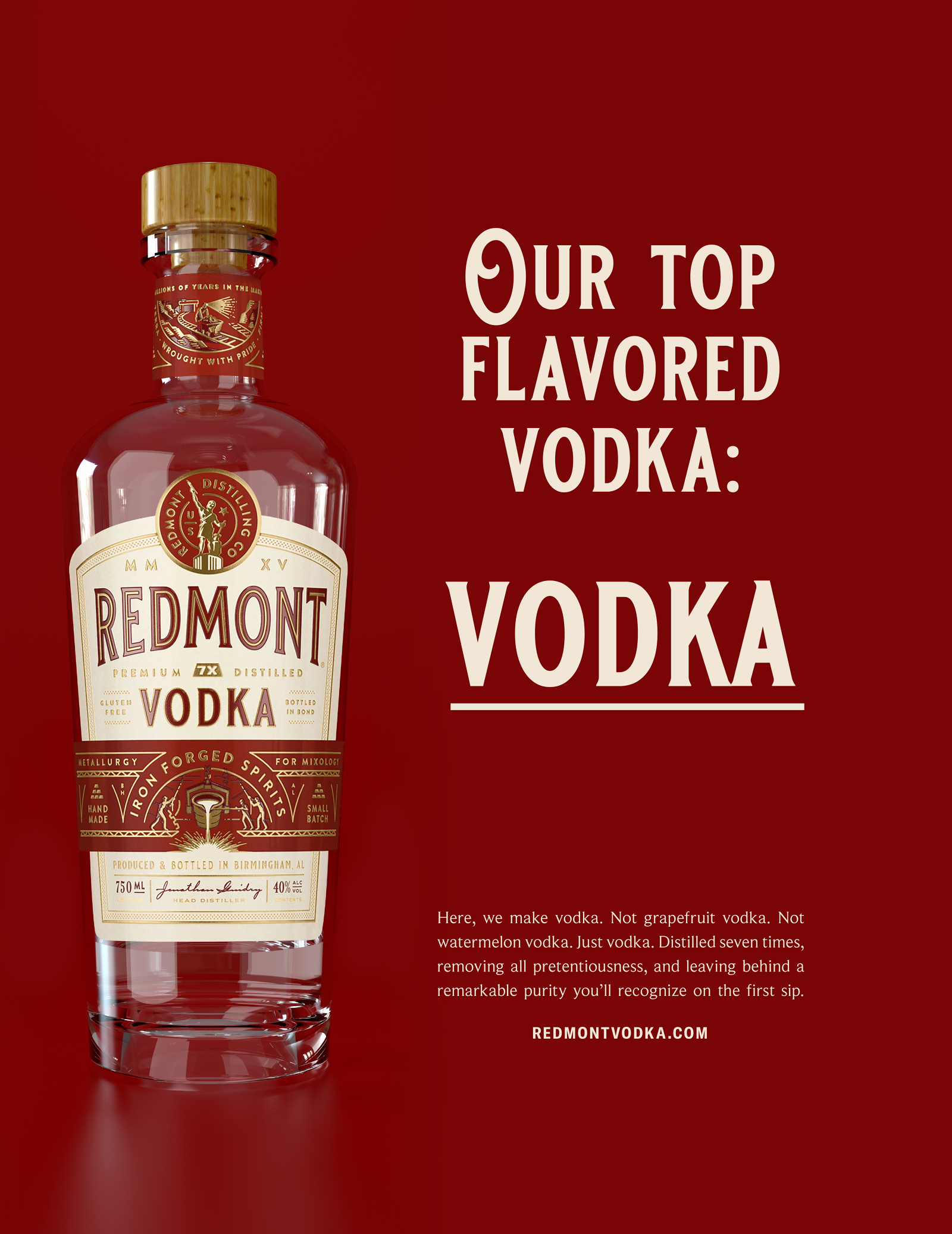 Redmont Vodka - patton smith. writer person.