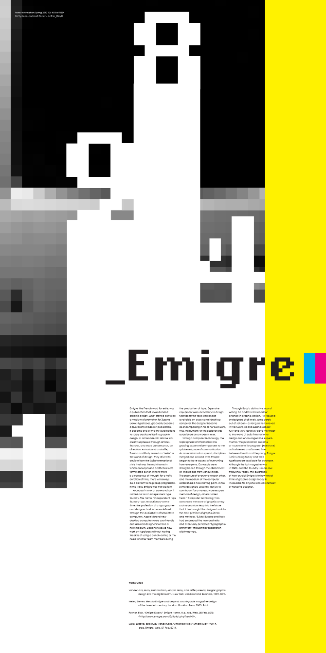 Landmark Poster: Emigre