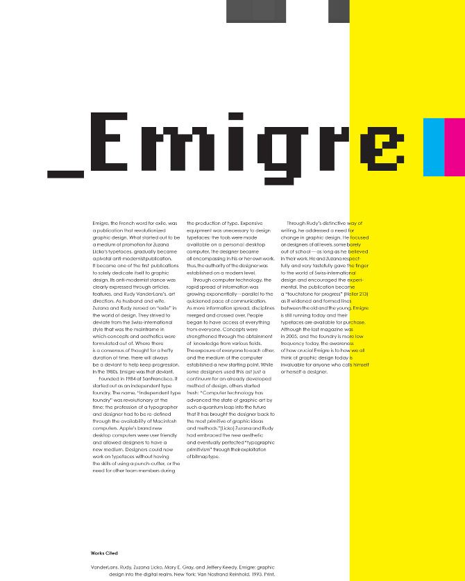 Landmark Poster: Emigre