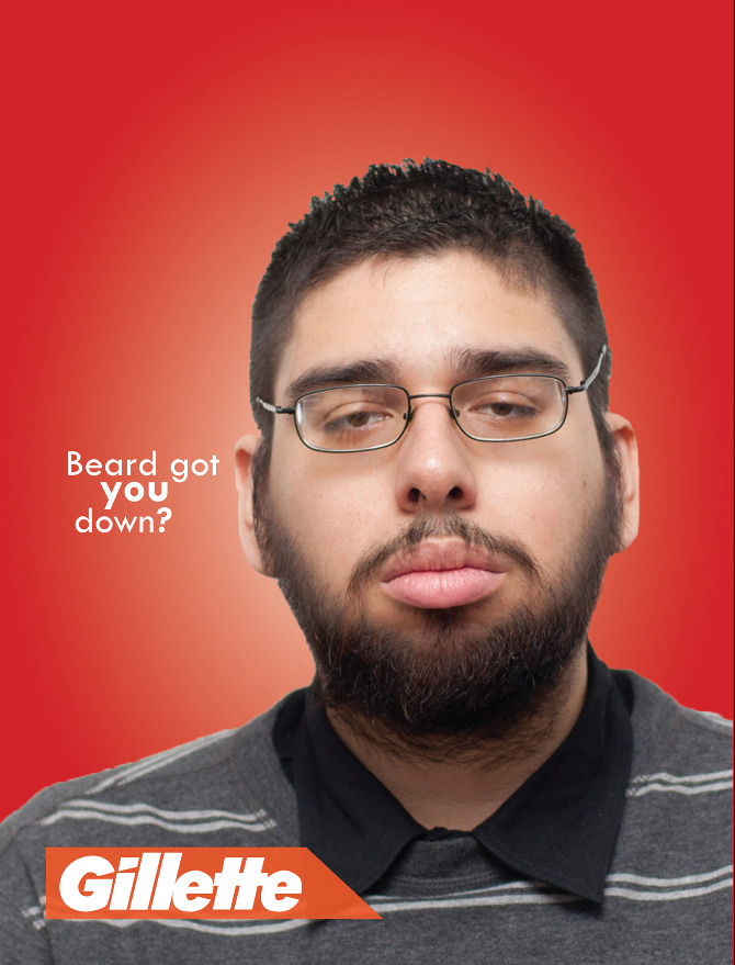 Gillette Ads - Alan Regalado Graphic Designer